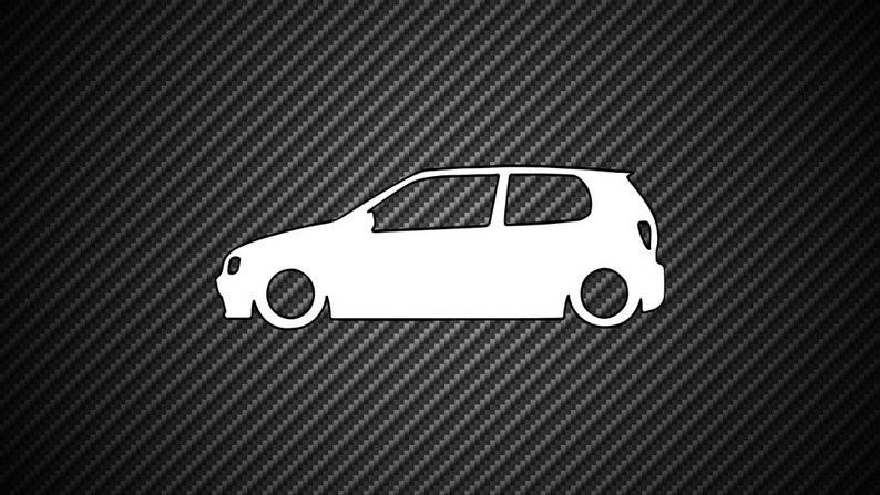 2 X VW Polo 6n2 Vinyl Lowered Modified Car Window Sticker Transfer ...