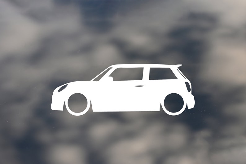 2 X Mini Cooper Vinyl Lowered Modified Car Window Sticker Transfer ...