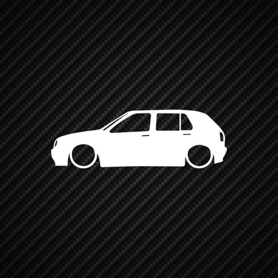 2 X VW Mk3 Golf Vinyl Lowered Modified Car Window Sticker Transfer ...