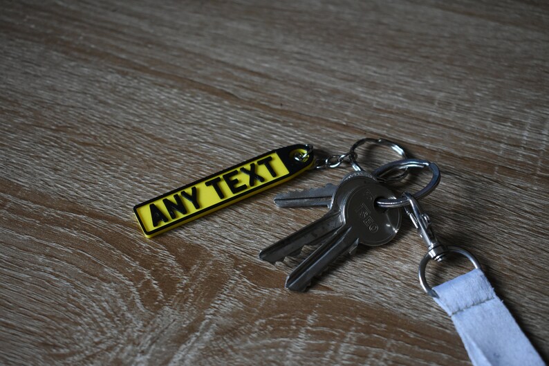 Custom Car Number Registration Reg Plate Keyring Keychain Personalised ...