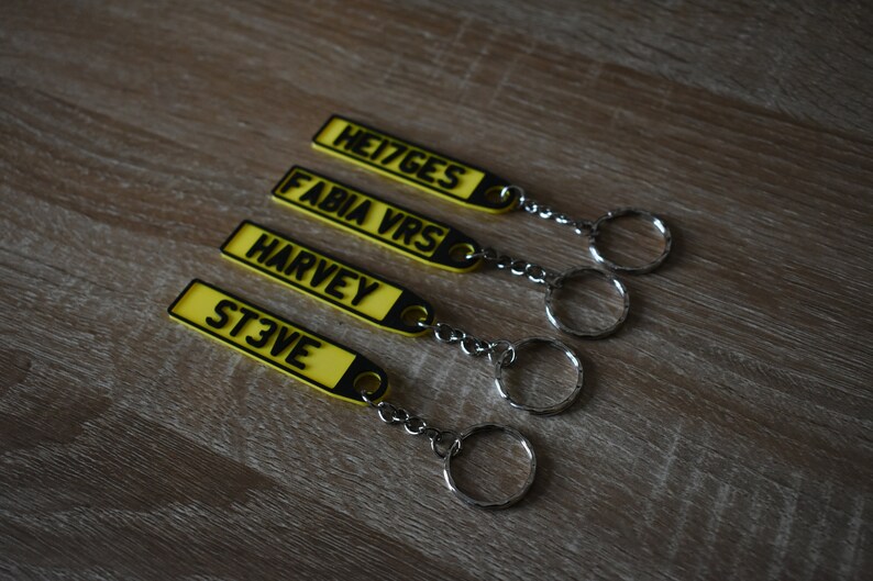 Custom Car Number Registration Reg Plate Keyring Keychain Personalised ...