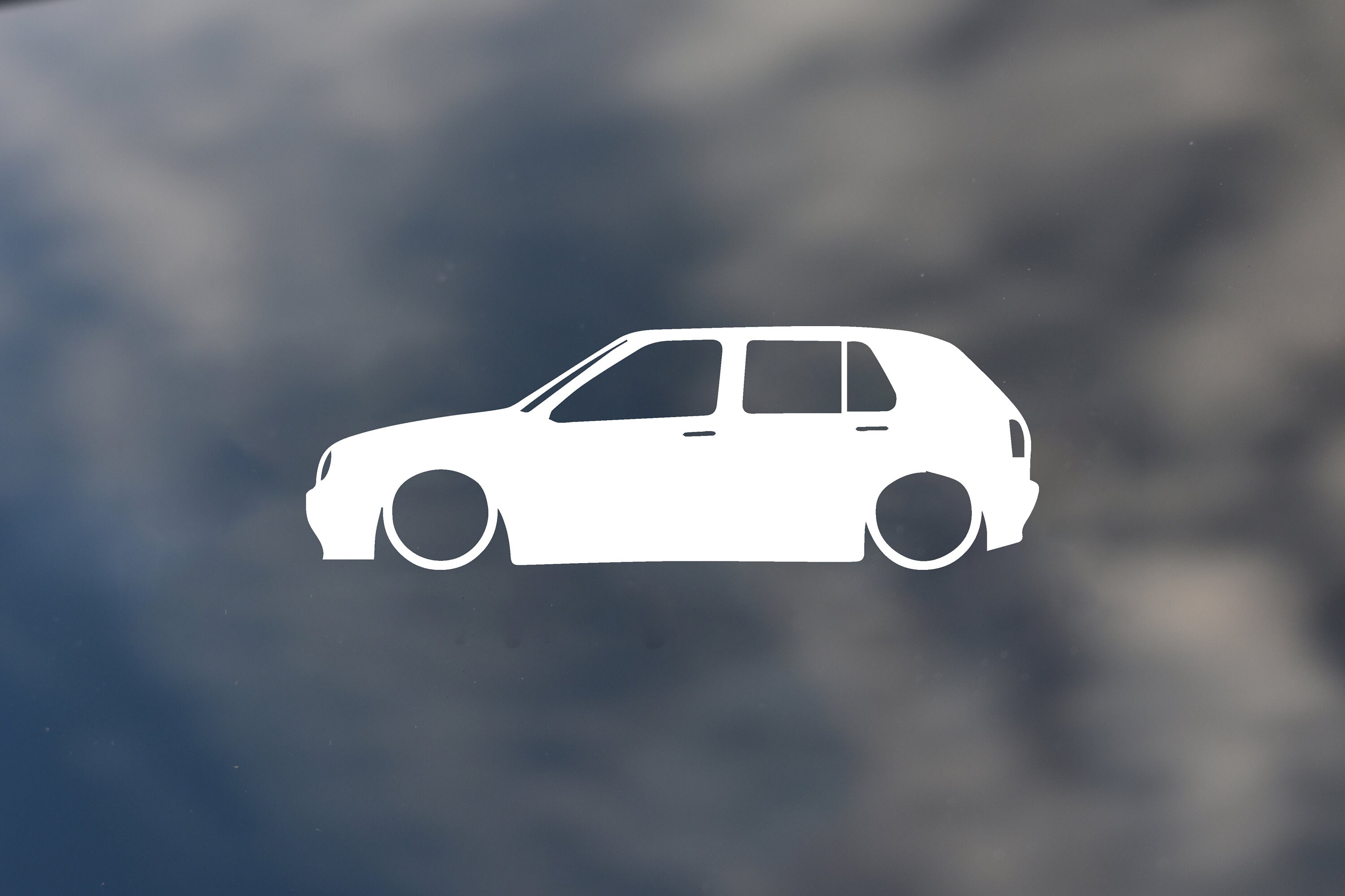 2 X VW Mk3 Golf Vinyl Lowered Modified Car Window Sticker Transfer ...