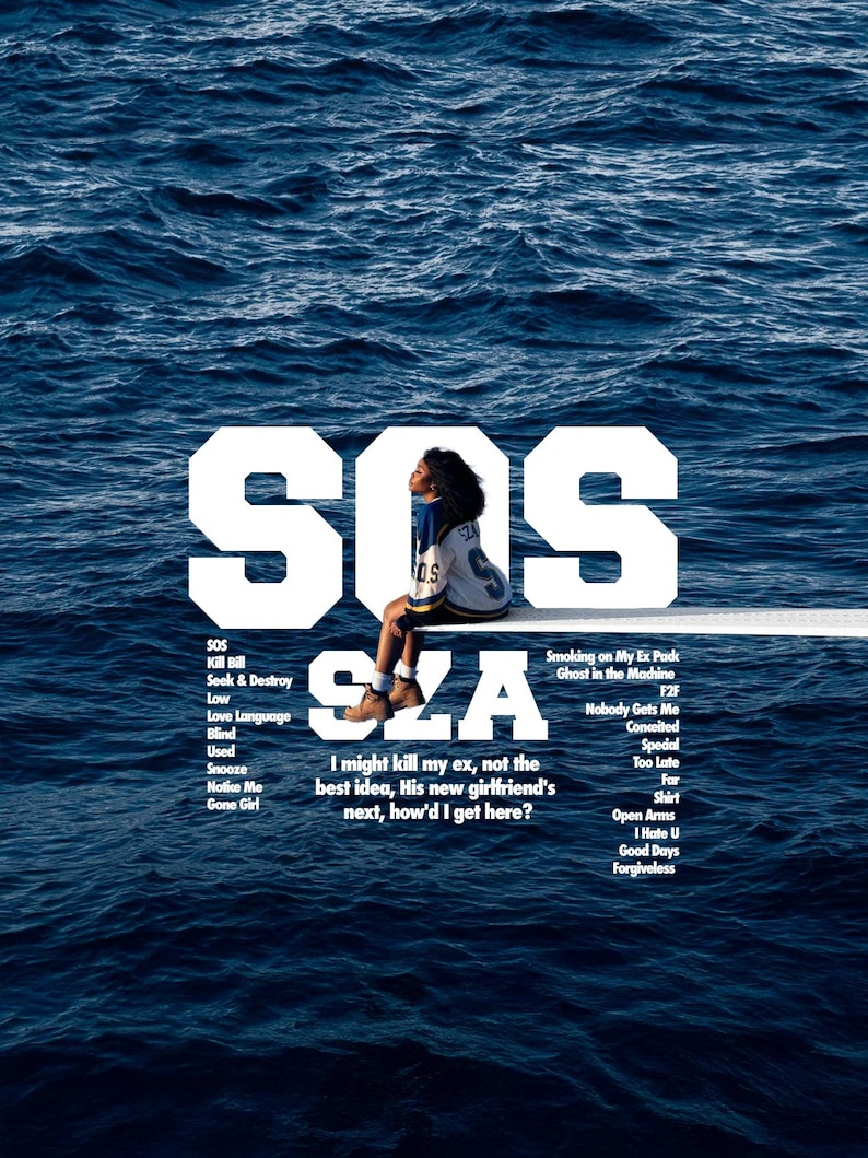SZA SOS Album Poster – Aesthetic Music Wall Art, R&B Decor, SZA Fan ...