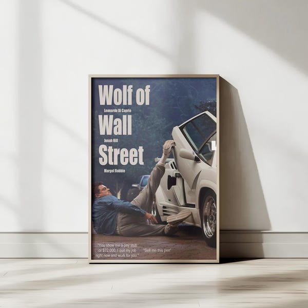Wolf of Wall Street Poster - Etsy