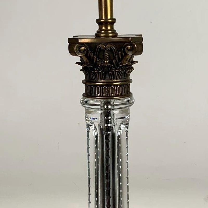 Glass Column Lamp - Etsy