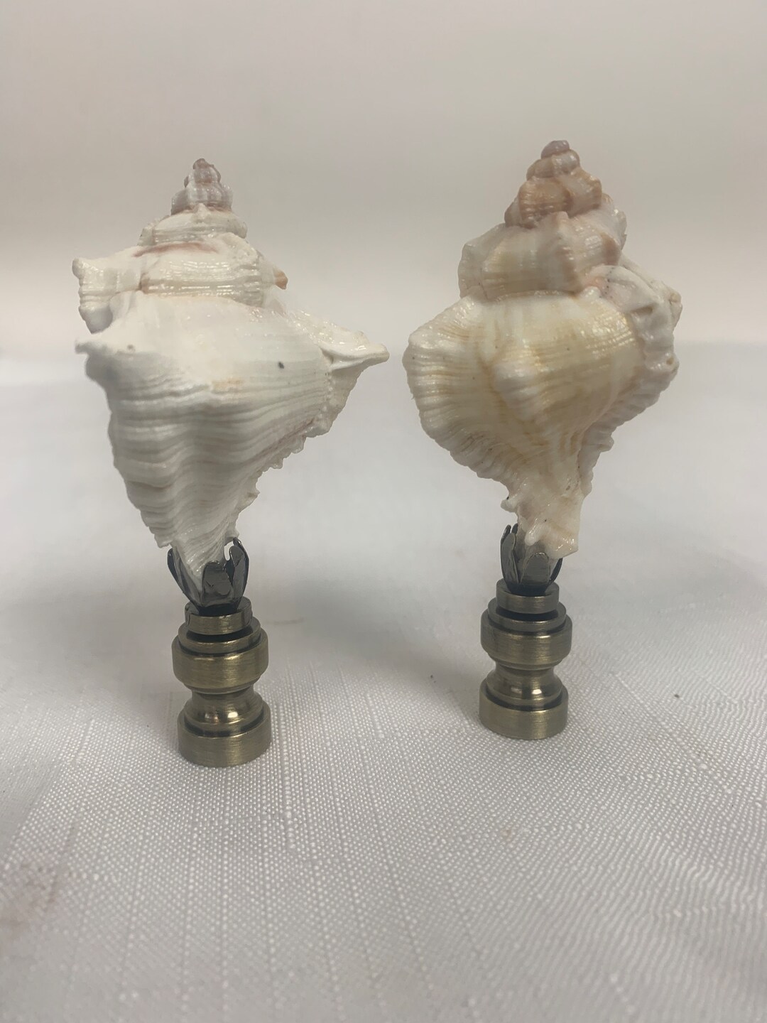 Pair of 3 1/2 X 2 Inch Tall Shell Finials - Etsy