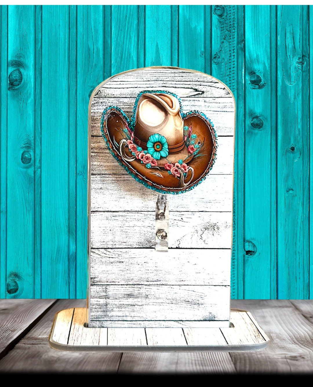 Western Hat, Badge Holder, Cowgirl Accessories, Cute Badge Reel ...