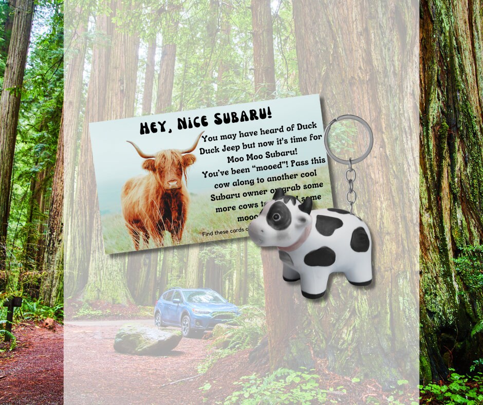 Moo Moo Subaru Downloadable Card - Etsy