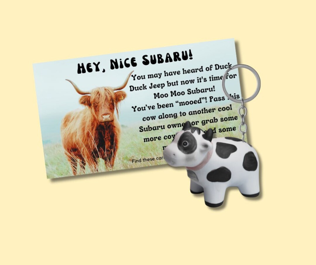 Moo Moo Subaru Downloadable Card - Etsy