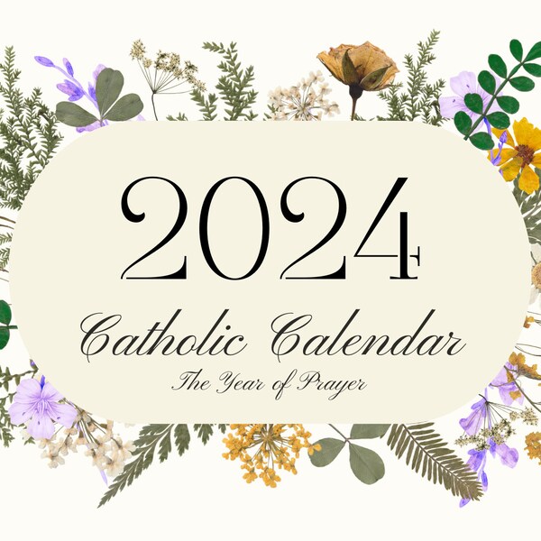 Catholic Monthly Calendar - Etsy