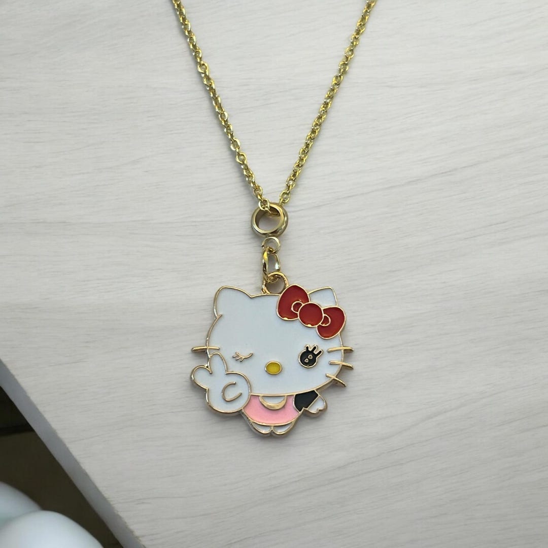 Hello Kitty Pendant/charm Necklace - 18in’/20in’ Chain - Gift Idea ...