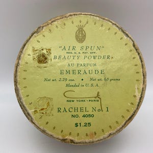 Empty Vintage Coty New York Paris Air Spun Emeraude Powder Vanity ...