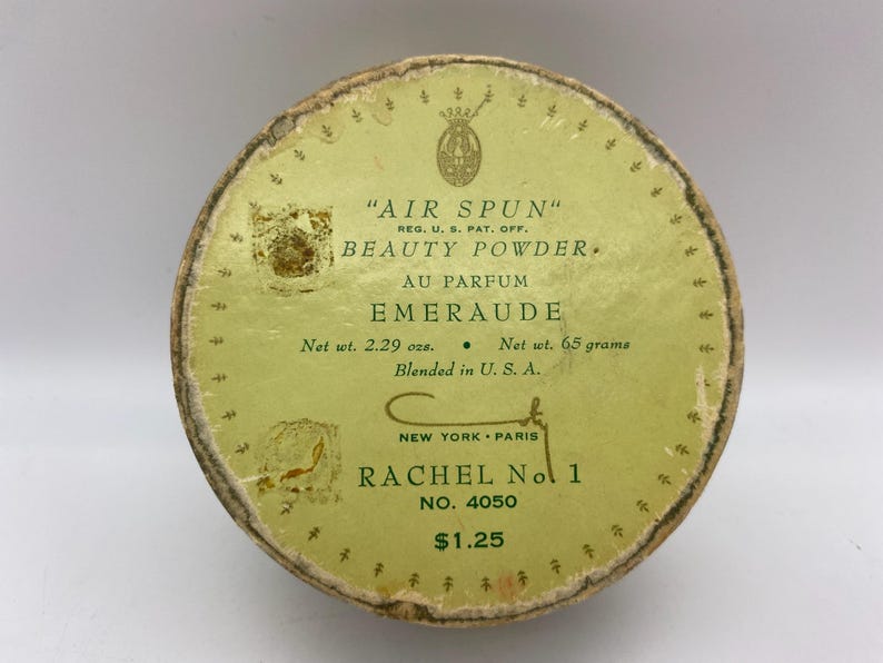 Empty Vintage Coty New York Paris Air Spun Emeraude Powder Vanity ...
