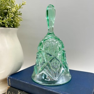 Vintage 84 Imperial Glass Meadow Green Fashion Carnival Glass Bell - Etsy