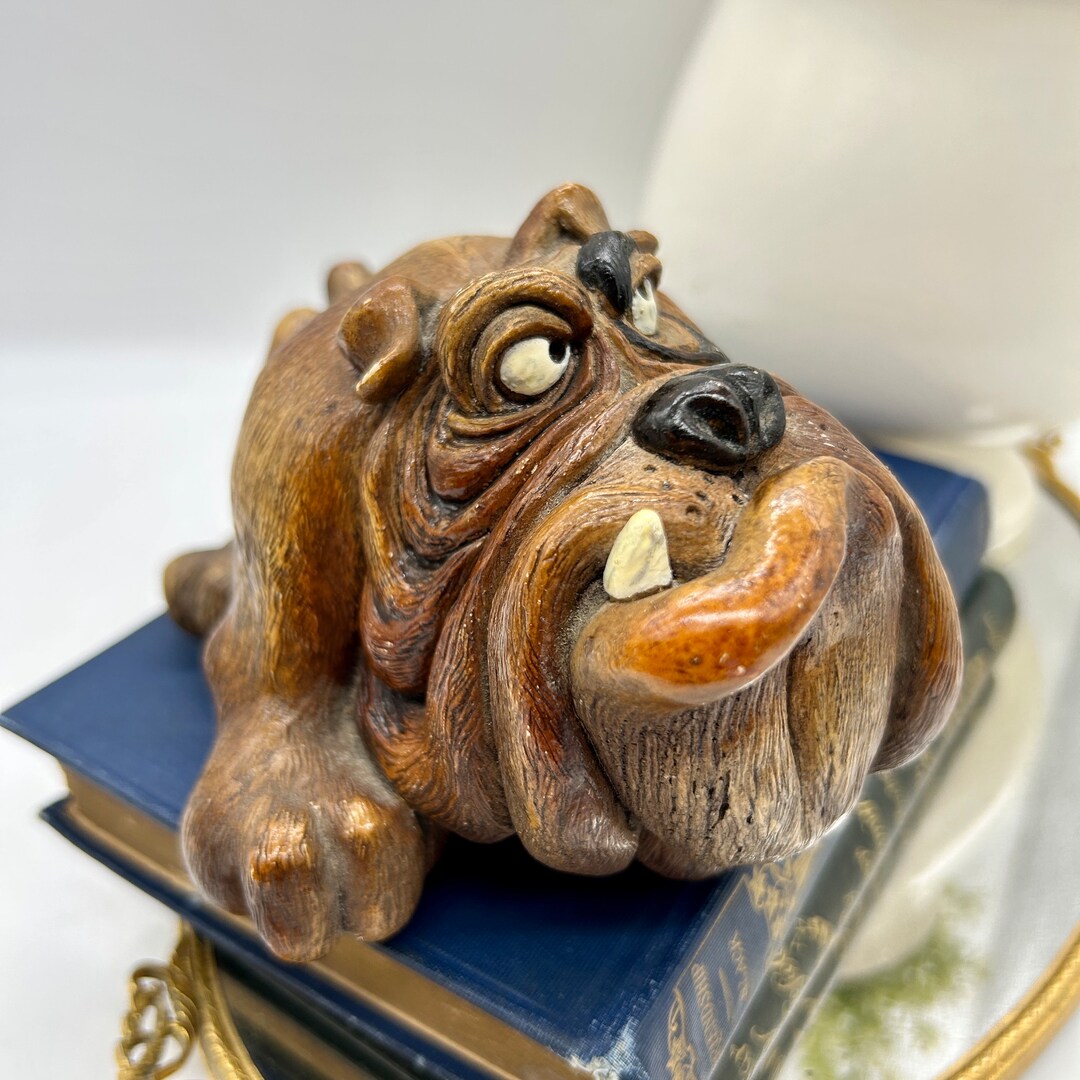 Vintage John Raya Beasties of the Kingdom Bogey Bulldog Dog Figure ...