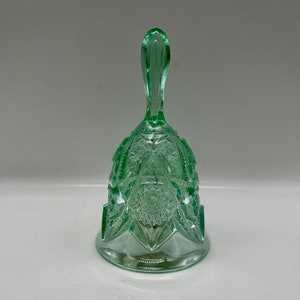 Vintage 84 Imperial Glass Meadow Green Fashion Carnival Glass Bell - Etsy