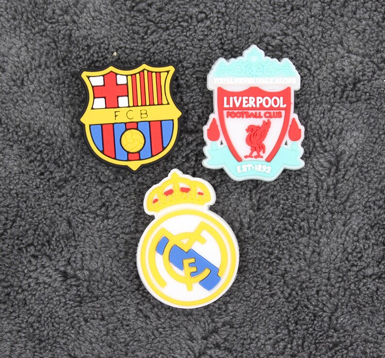 3 Pcs Soccer Club Lot 2 Real Madrid , FC Barcelona , Liverpool FC Shoe ...