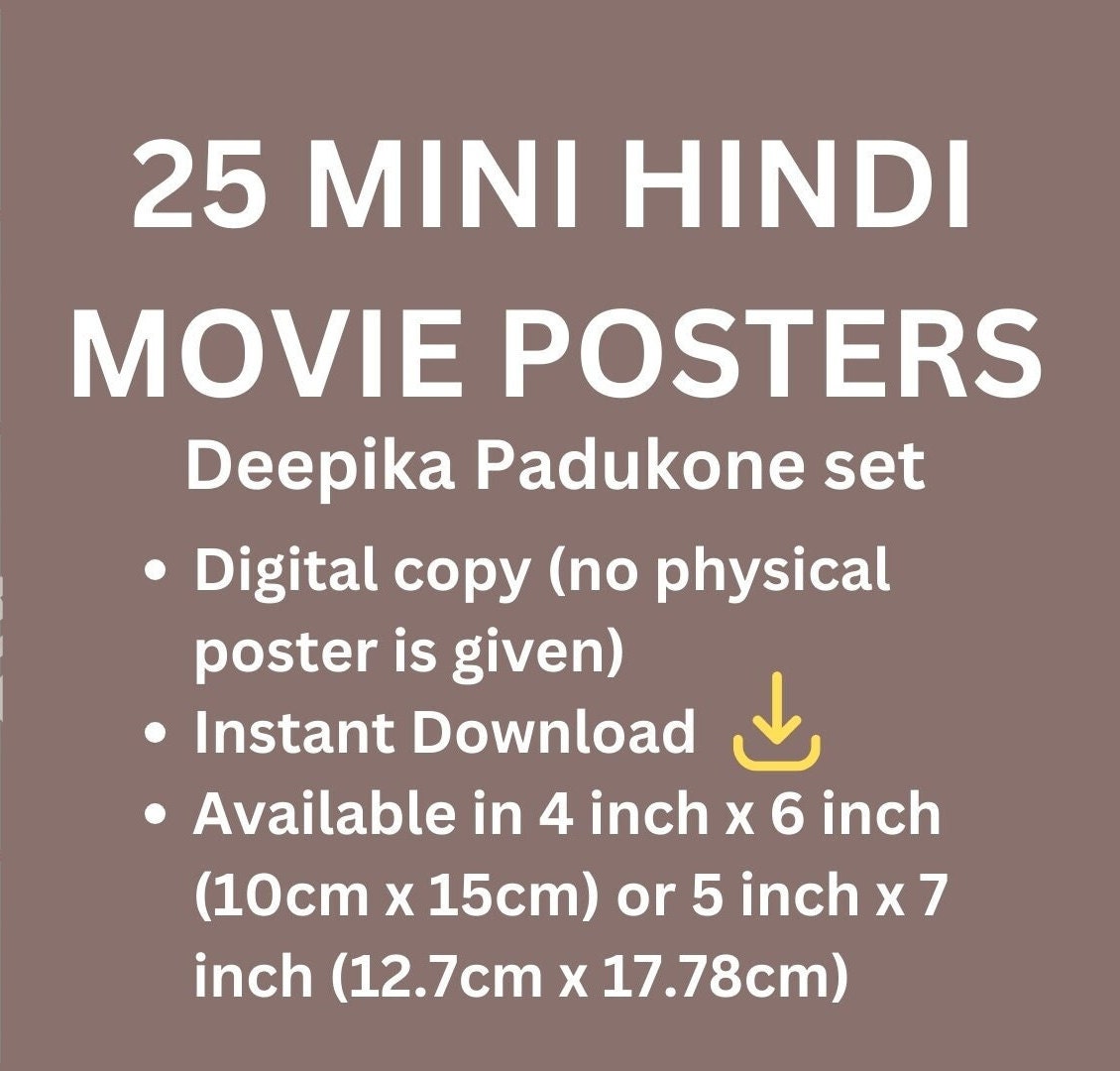Mini Hindi/bollywood Movie Posters - Etsy