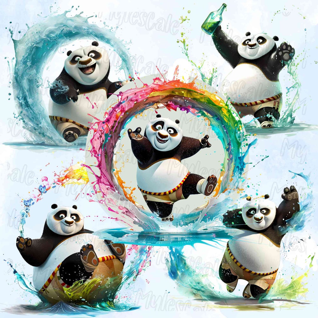 5 Designs Png Po Aquarell Kung Fu Panda 4, Kung Fu Panda 4 DreamWorks ...