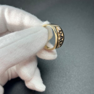 10K Dad Ring - Father’s Day Ring for Dads, Solid Gold Dad Ring, Father ...