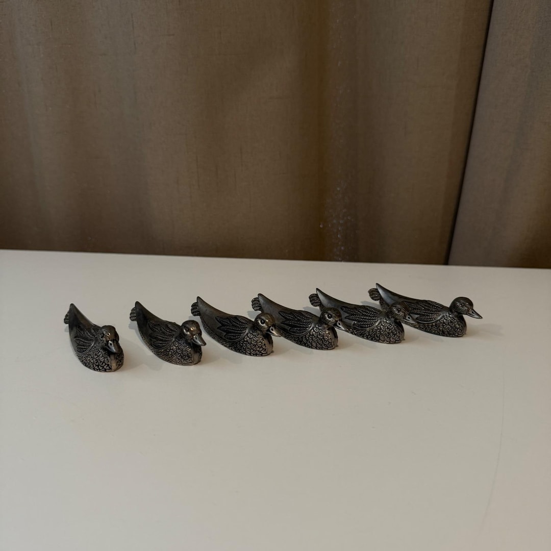 Vintage Silea Silver Plated Duck Knife Rests Set of 6 French Table ...