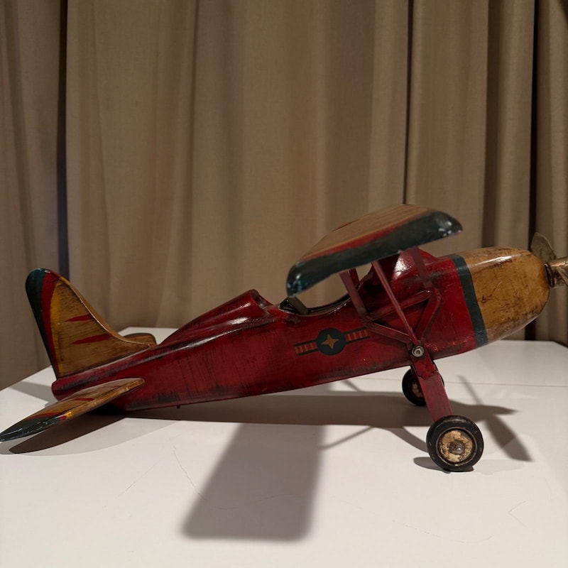 Vintage Toy Plane Wooden - Etsy UK