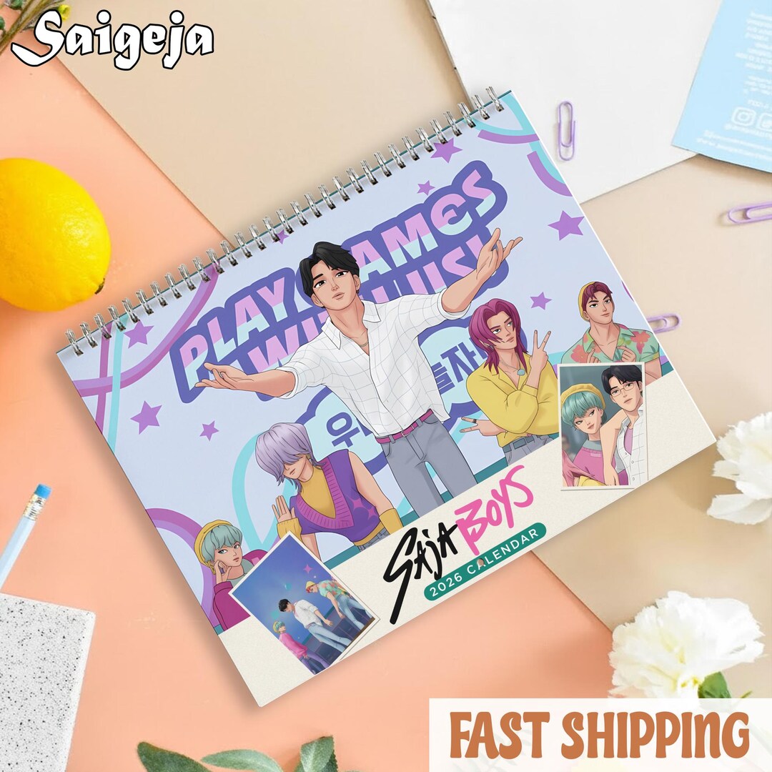 Huntrix Saja Boy Wall Calender 2026, K-pop Demon Hunters Calendar, Saja ...
