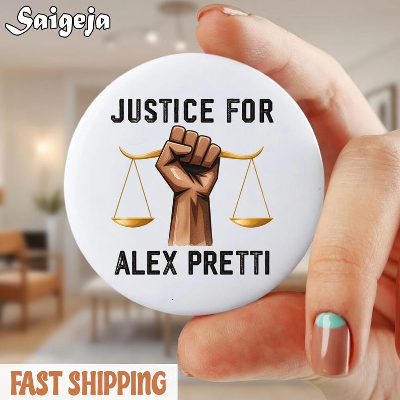 Gerechtigkeit für Alex Pretti Pin Button - Nurse Equality, Be Good ...