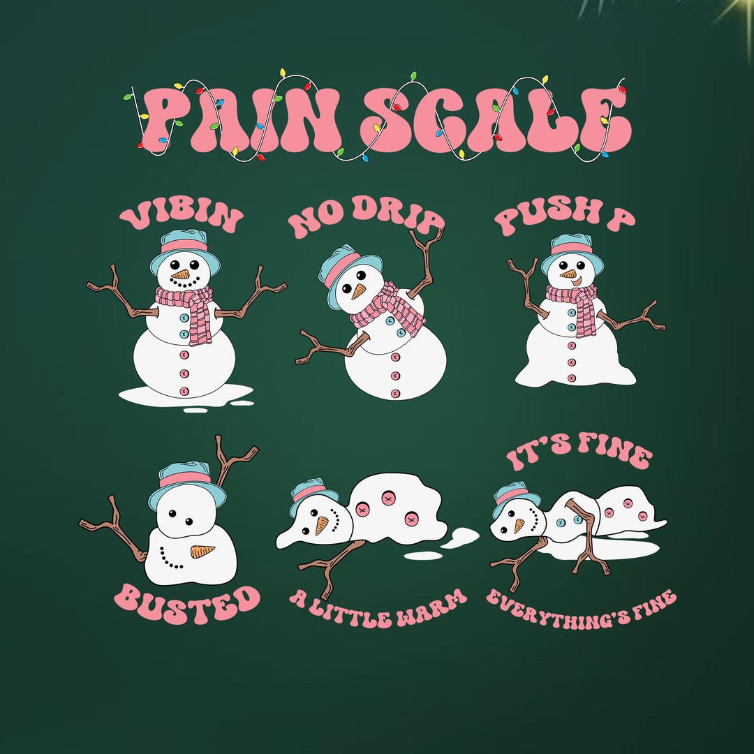 Pain Scale Snowman Png, Having a Meltdown PNG, Everything's Fine Png ...