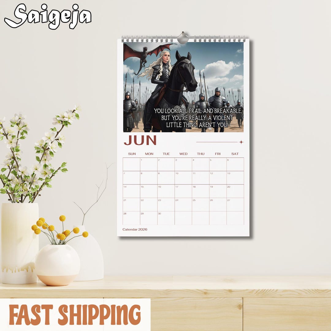 Four Th Wing Calendar 2026, Friends and Office Decor, Movie Fan Gift - Etsy