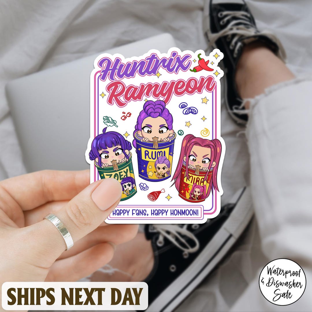 Hun.trix Ramyeon Sticker, K-pop Demon Hunter Sticker, Rumi, Jinu, De ...