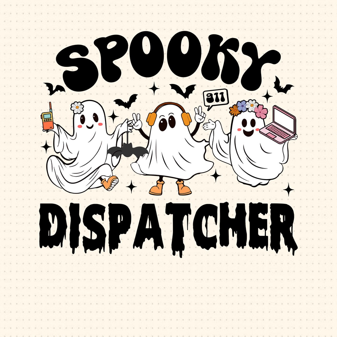 Spooky Dispatcher Halloween 911 Png, 911 Boo Crew police, Fire, Ems ...