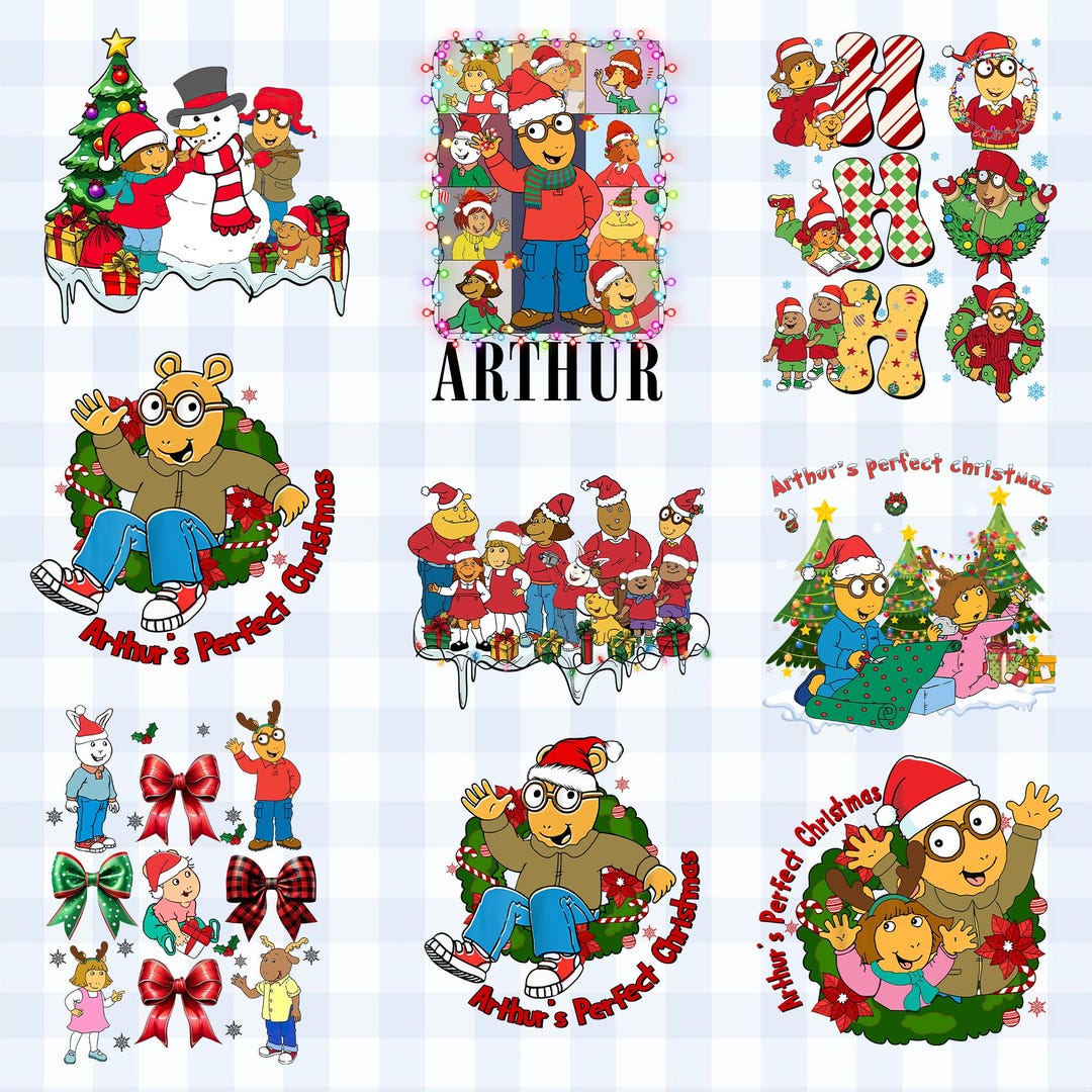 Arthur and DW Christmas Png Bundle, Funny Arthur Png, DW Holiday Png ...