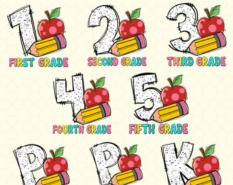 Retro Back to School Bundle, Kindergarten, First Day of School, School ...