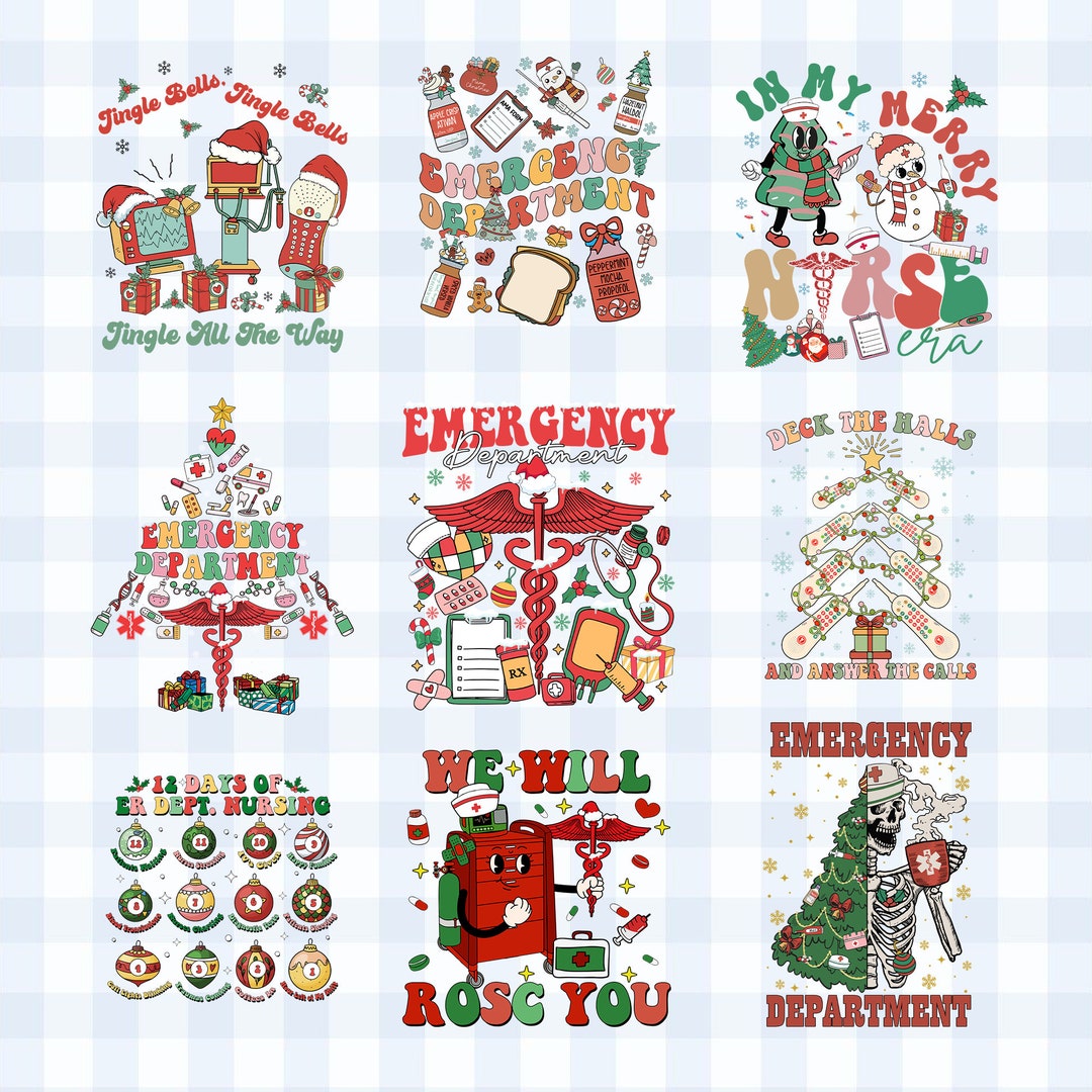 Emergency Department Christmas Png Bundle, Emergency Room Png, ER Crew ...