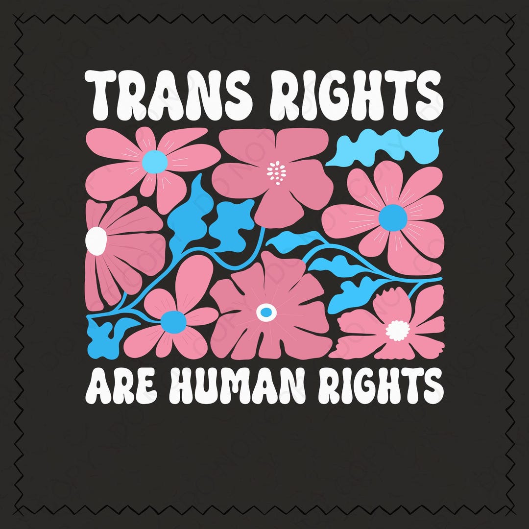 Retro Boho Subtle Trans Rights Are Human Rights LGBTQ PNG, Pride ...