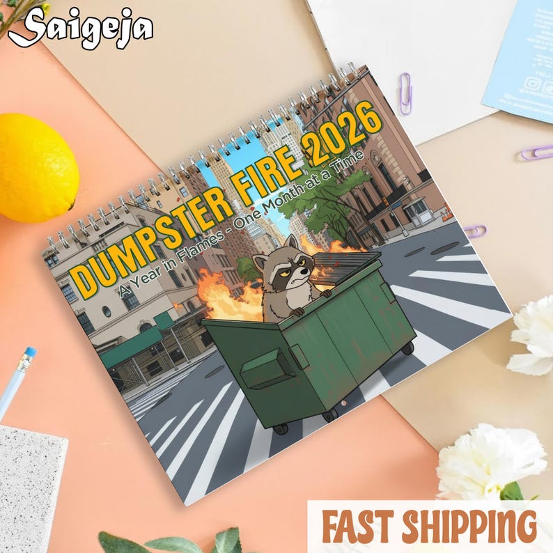 2026 Raccoon Dumpster Fire Calendar, Funny Wall Calendar, Gag Gift ...