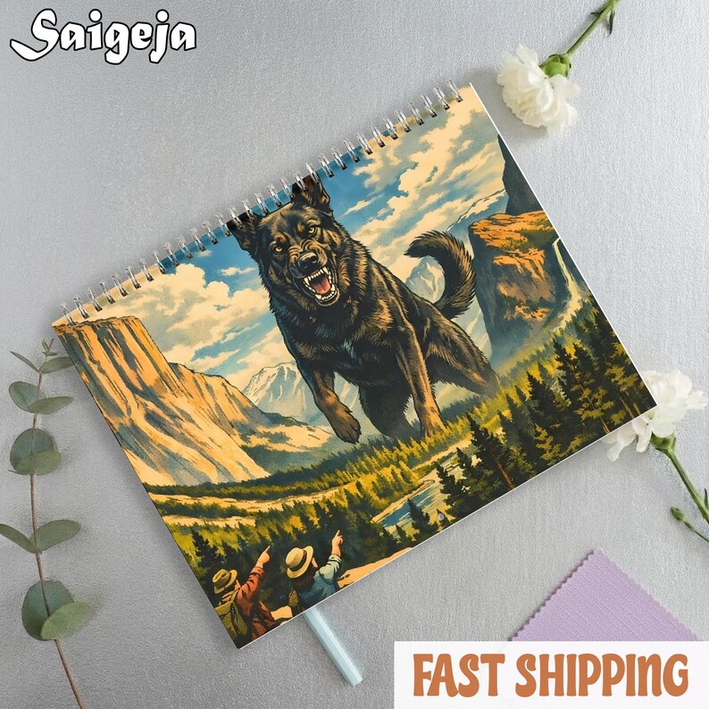 Dogzilla 2026 Wall Calendar - Funny Giant Dog Art - Kids Room Decor - Etsy
