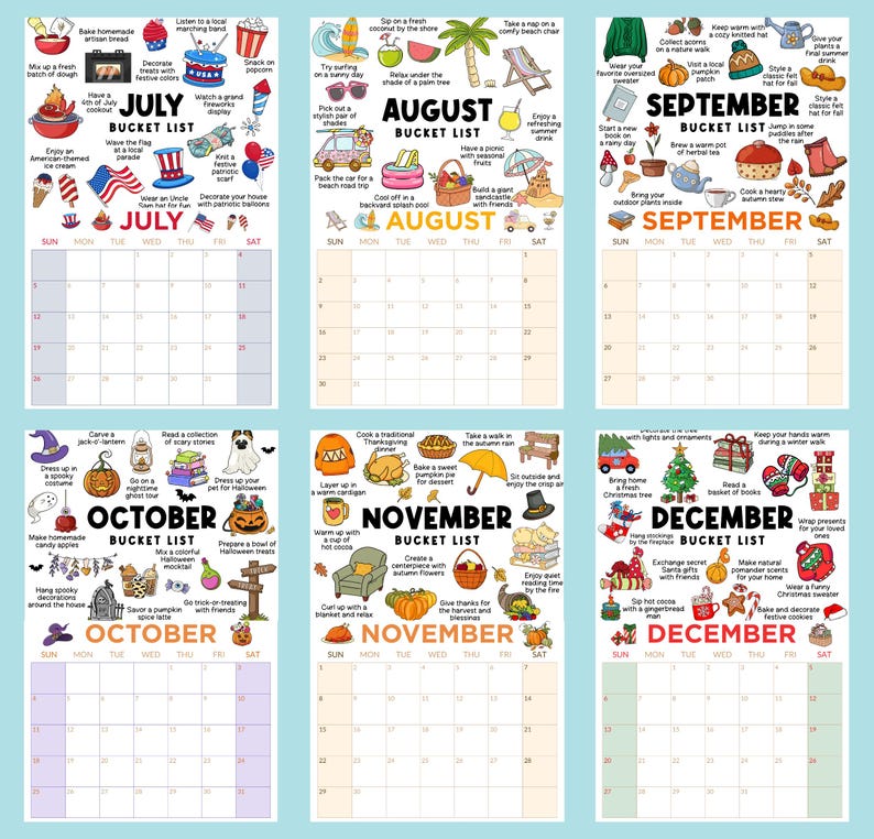 2026 Small Things to Do Calendar - Cute Self Care Planner - Daily Joy Gift - Etsy