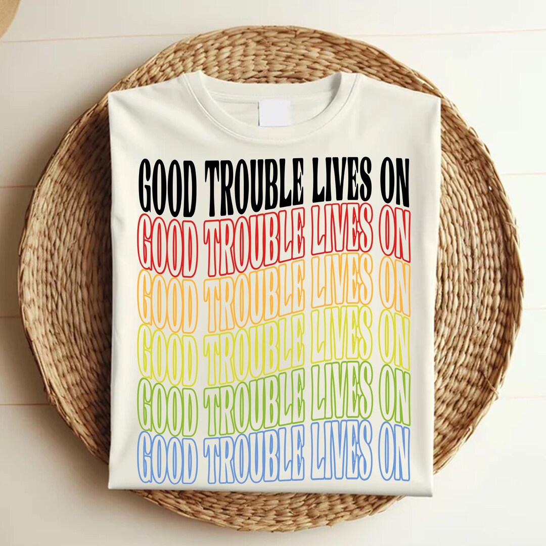 Good Trouble Lives on Groovy Outline Png, Anti Trump Png, Resistance ...