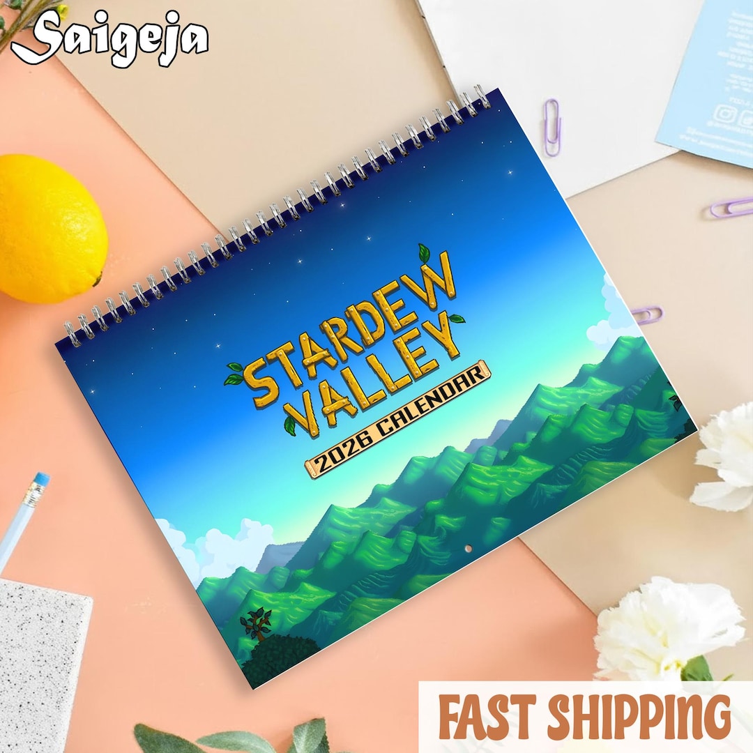 Stardew Valley 2026 Wall Calendar, Gamer Monthly Planner - Etsy