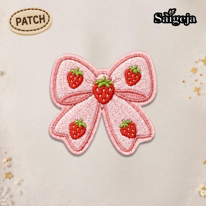 Strawberry Patch, Fruit Patch, Iron on Patch, Embroidered Patch for ...