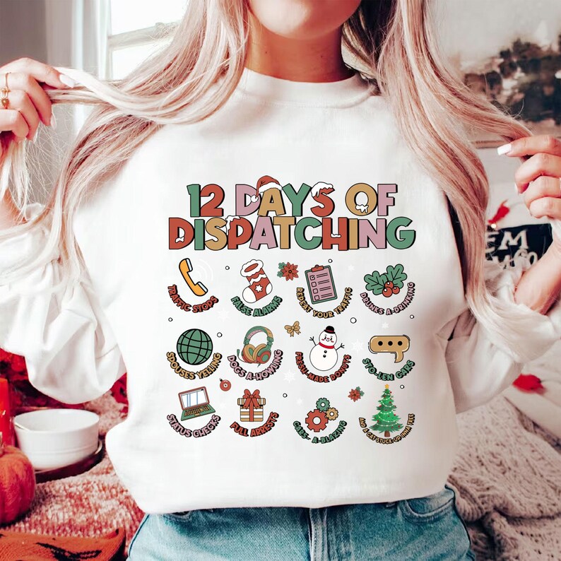 12 Days of Dispatching Christmas Png, Santa's Favorite Dispatcher Png, Dispatcher Christmas Png ...