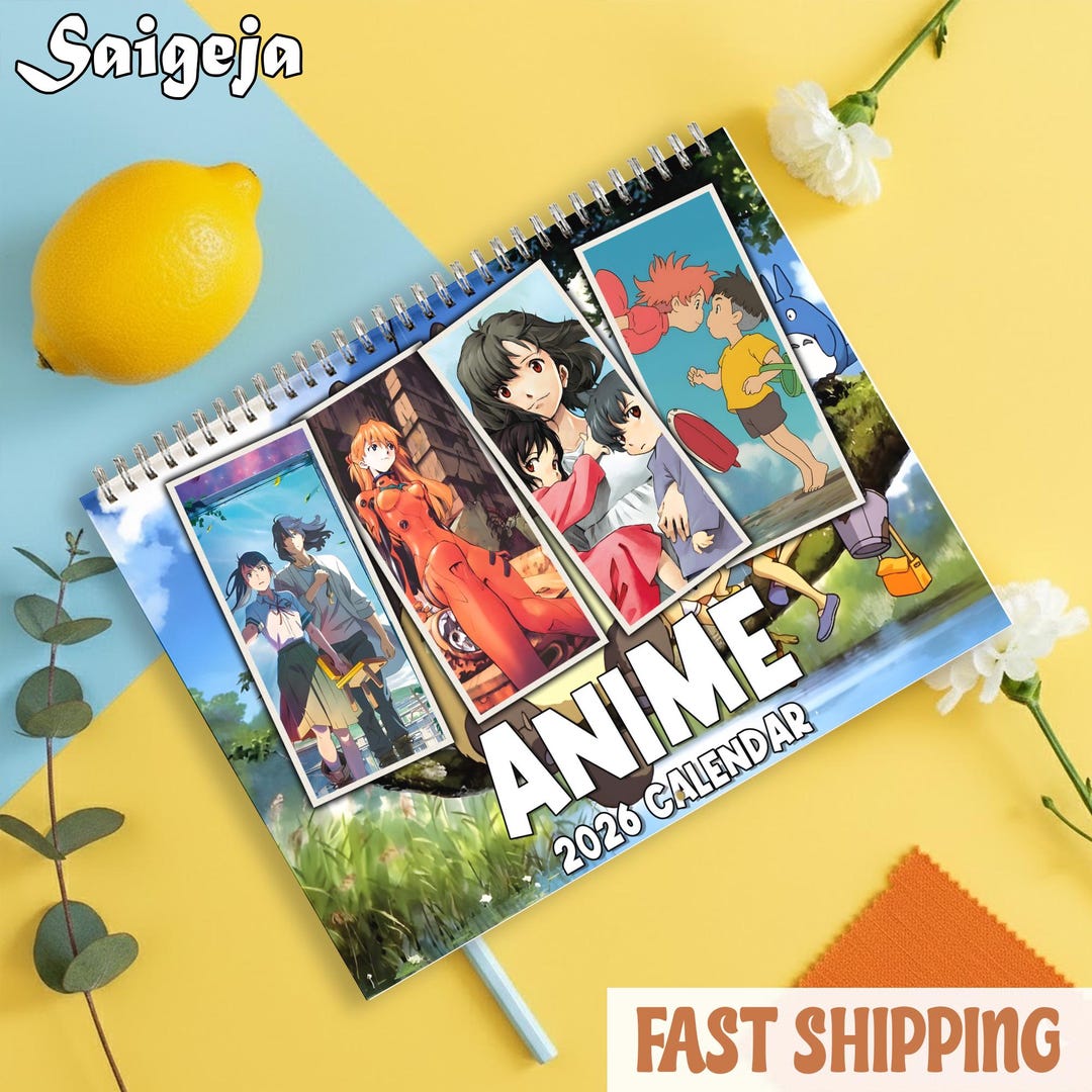 Anime Calender Wall 2026, Anime Lovers Gift, Japanese Movie, Anime Fan ...