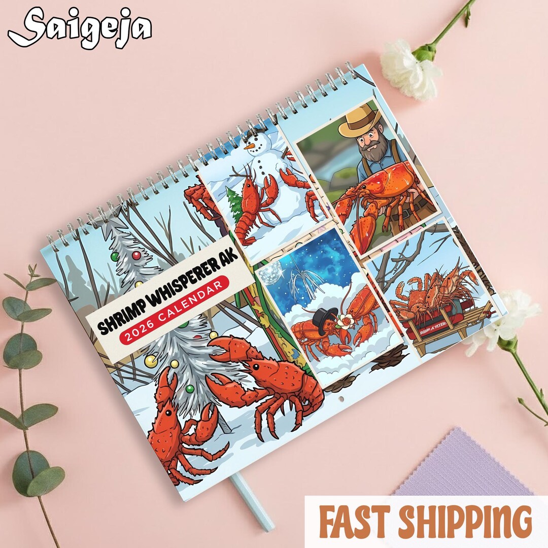 2026 Shrimp Whisperer AK Calendar, Shrimp Lovers, White Elephant, Gag ...