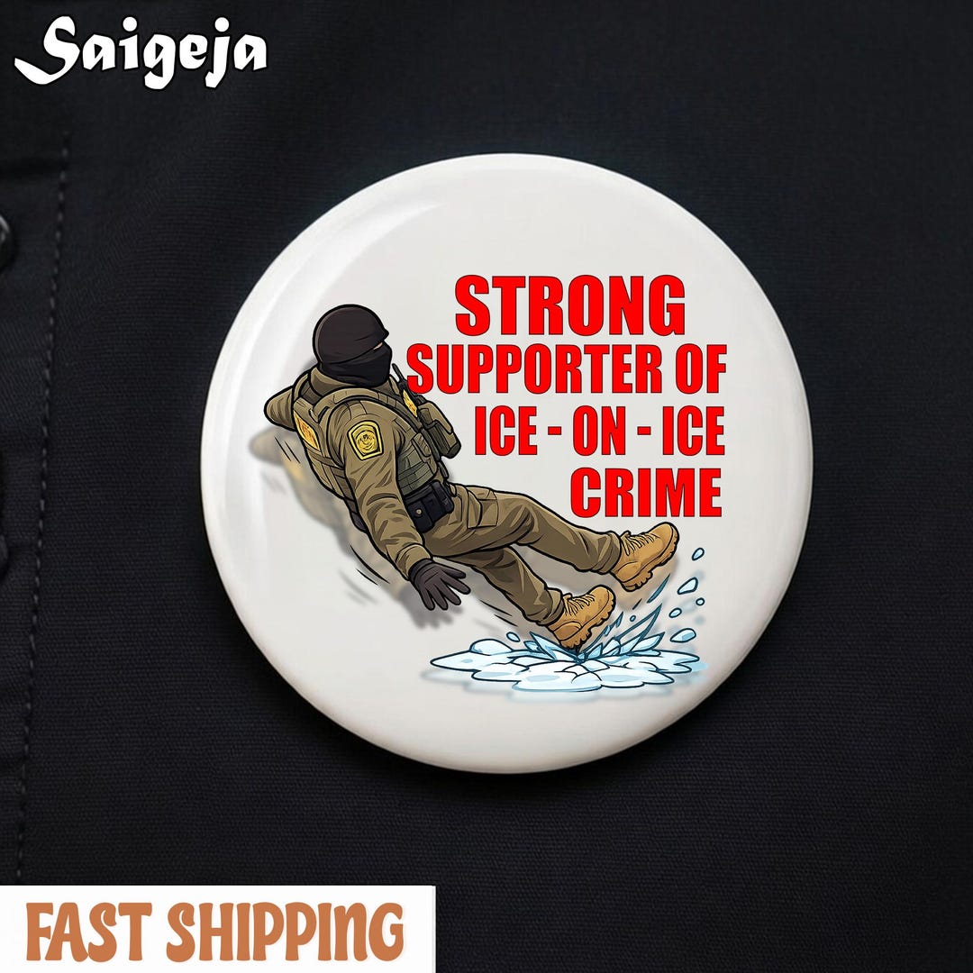 Anti ICE Snow Slip Pin, ICE OUT – Anti-ice Agents Protest Pin - Etsy