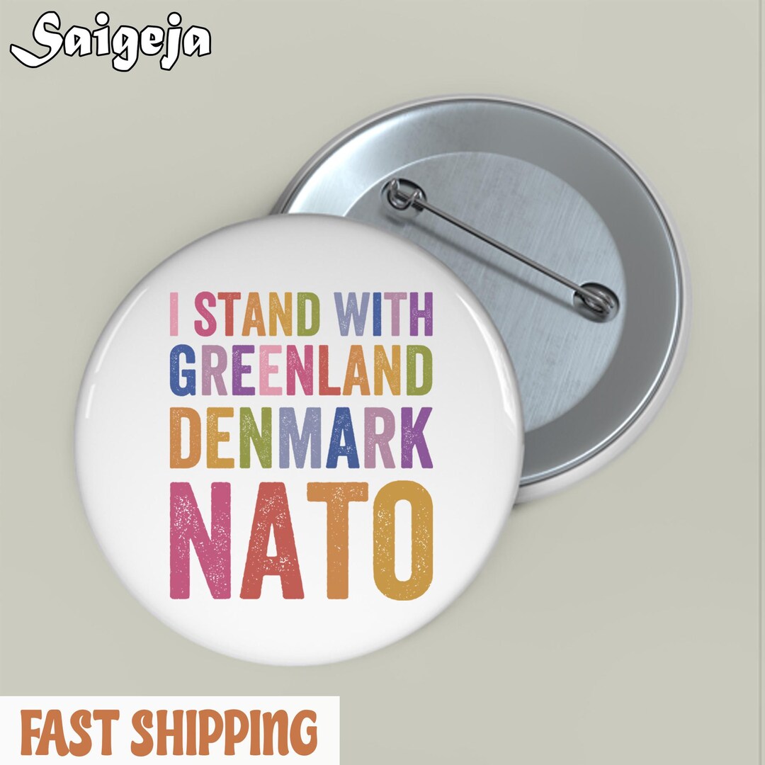 I Stand With Greenland Solidarity Badge | Magnet, Political Protest ...