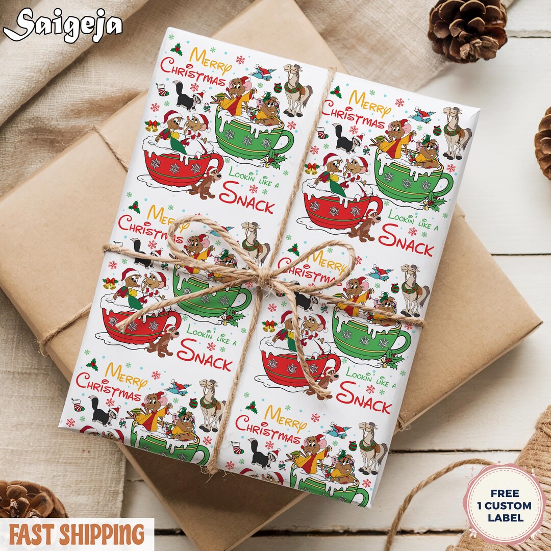 Christmas Disney Gus Gus Wrapping Paper – Disneyland Xmas Gift Wrap - Etsy