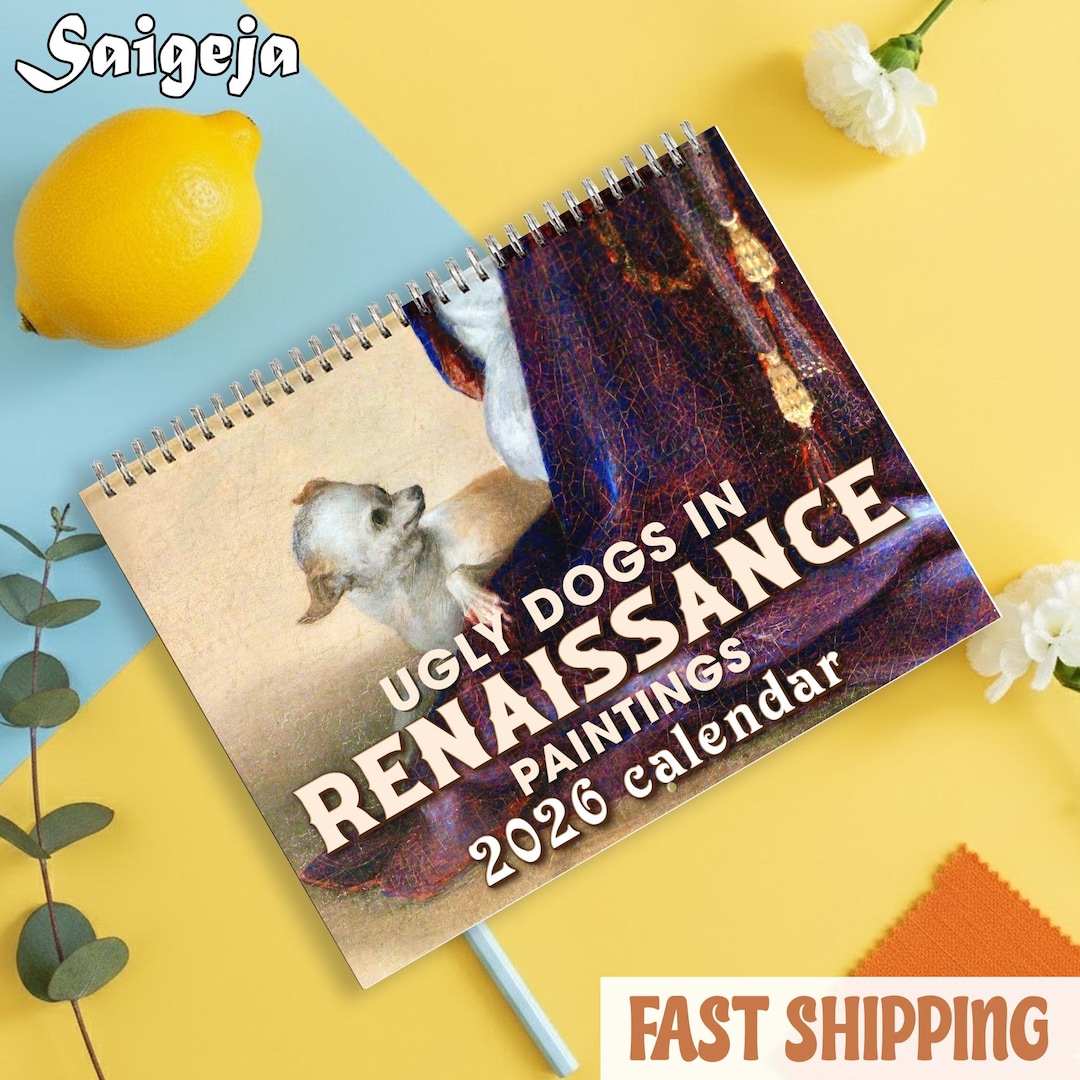 Funny Ugly Dog Calendar 2026, Funny Aesthetic Wall Calendar, Ugly Dog ...