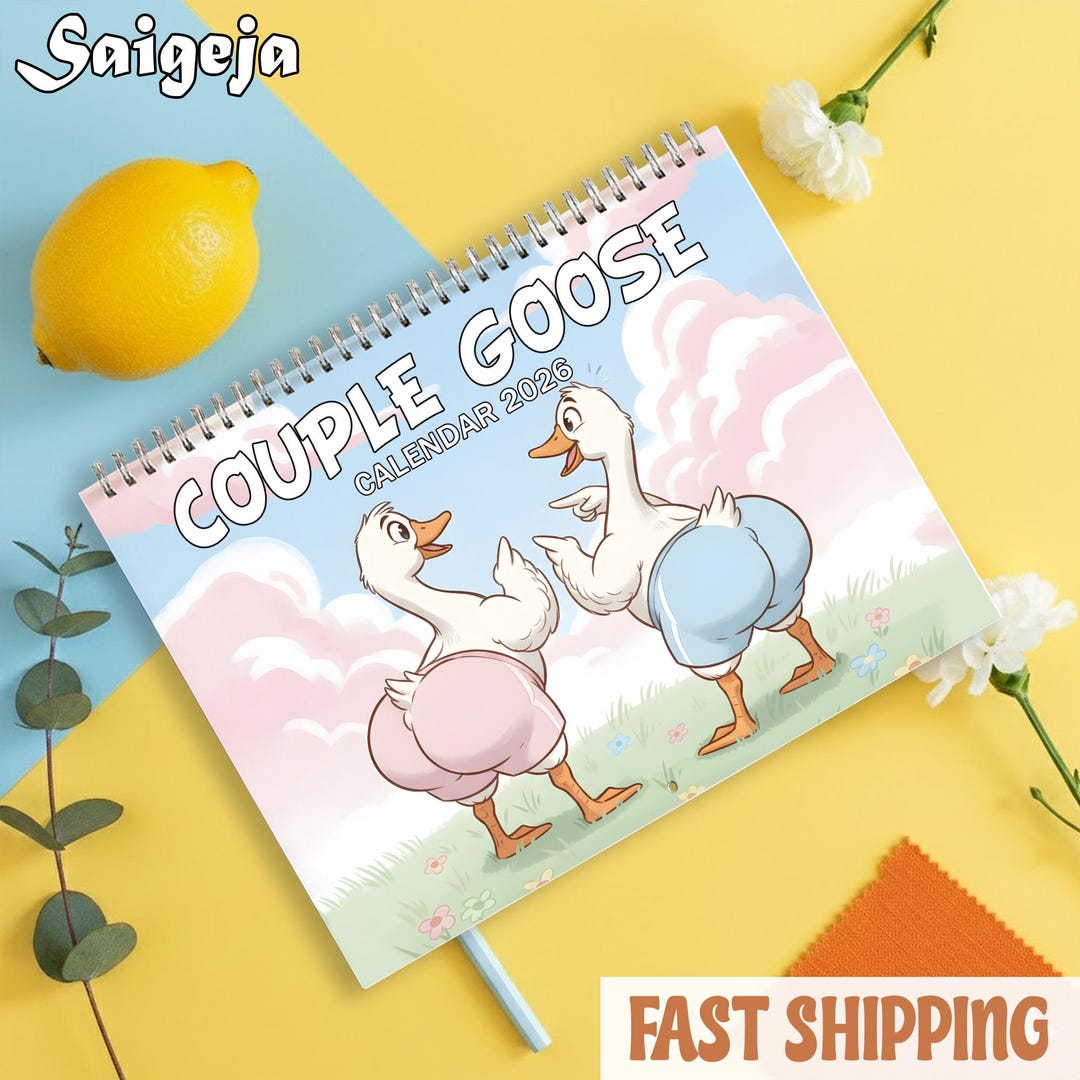 Couple Goose Butt Calendar 2026, Funny Year of 2026 Goose Calendar, Gag ...